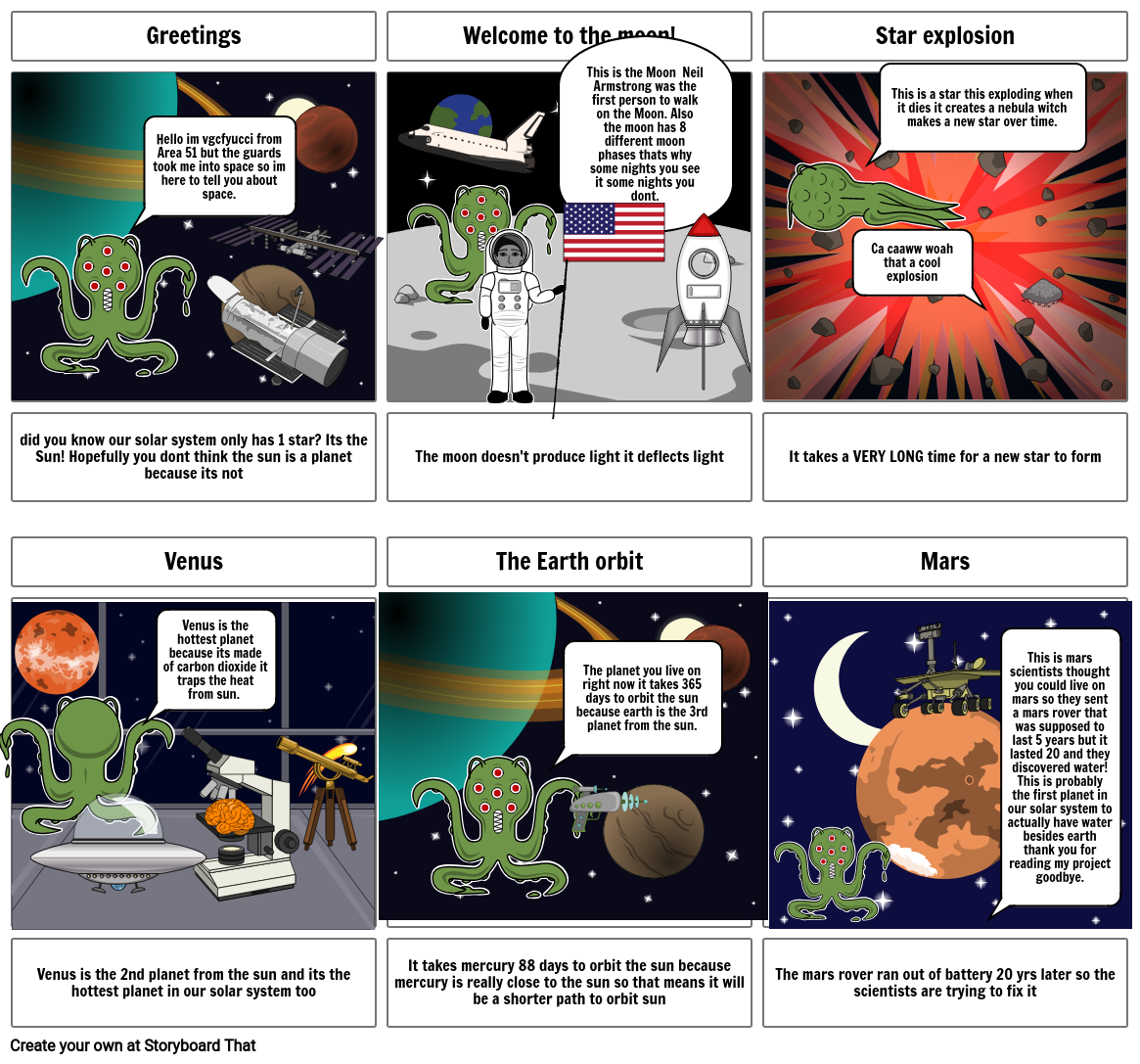 big alien adventure Storyboard por dchristian83514