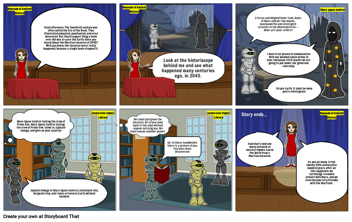 THE BOOK THAT SAVED THE EARTH STORYBOARD Storyboard