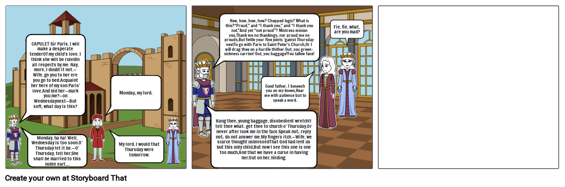 Romeo and Juliet Storyboard por dd6ed115