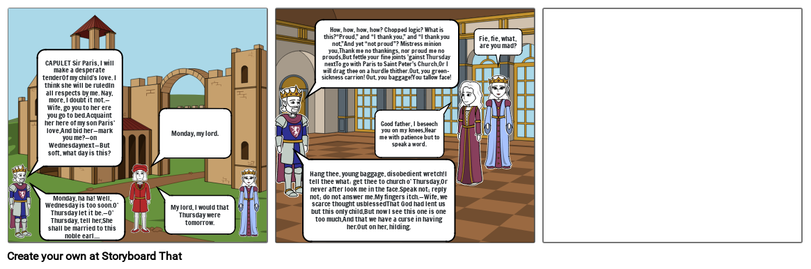 Romeo and Juliet Storyboard por dd6ed115