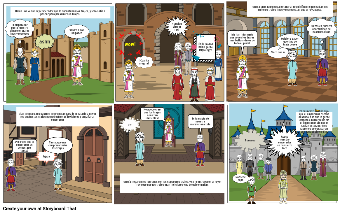 El traje del rey emperador Storyboard por dd9faec2