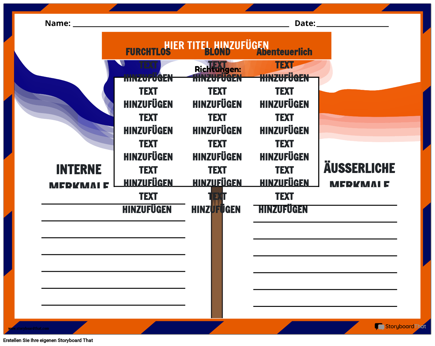 Arbeitsblatt zur Unterscheidung Interner und Externer Merkmale