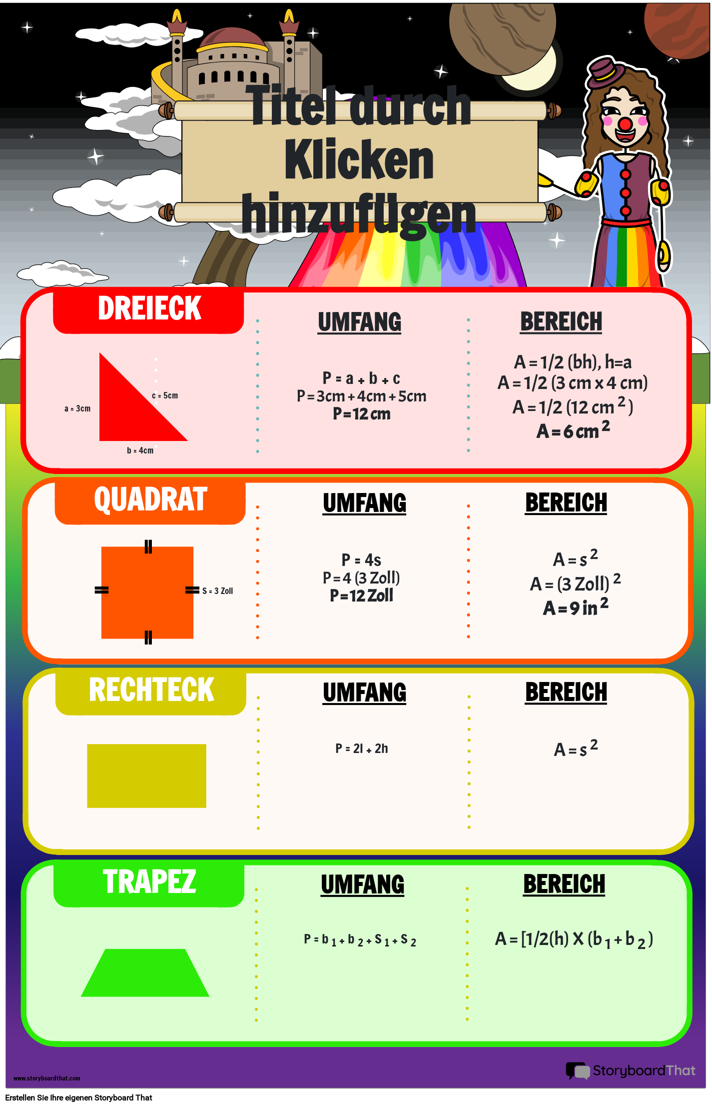 Bereichs- und Begrenzungsplakat mit Regenbogenmotiv