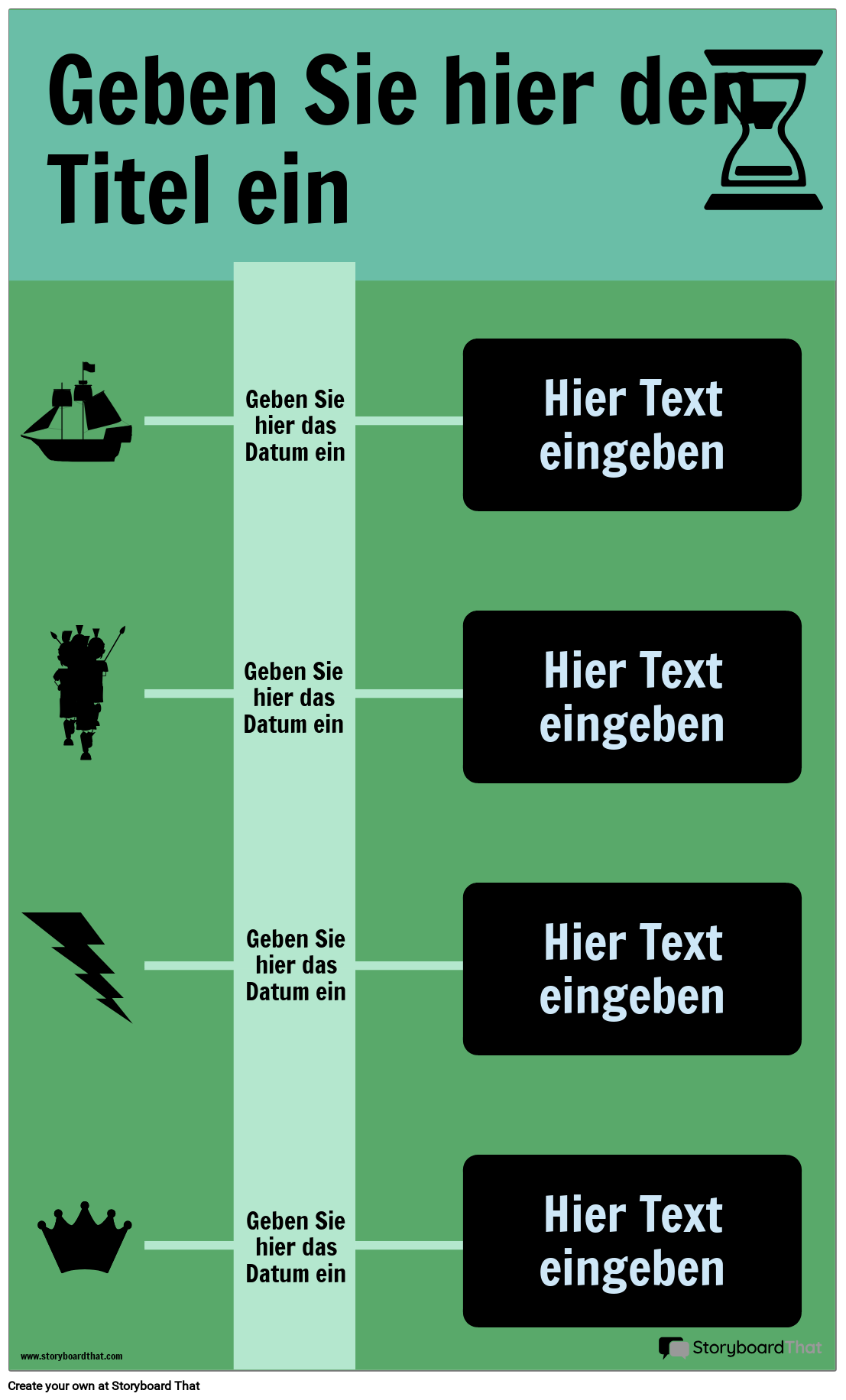 Block-Timeline-Infografik Storyboard by de-examples