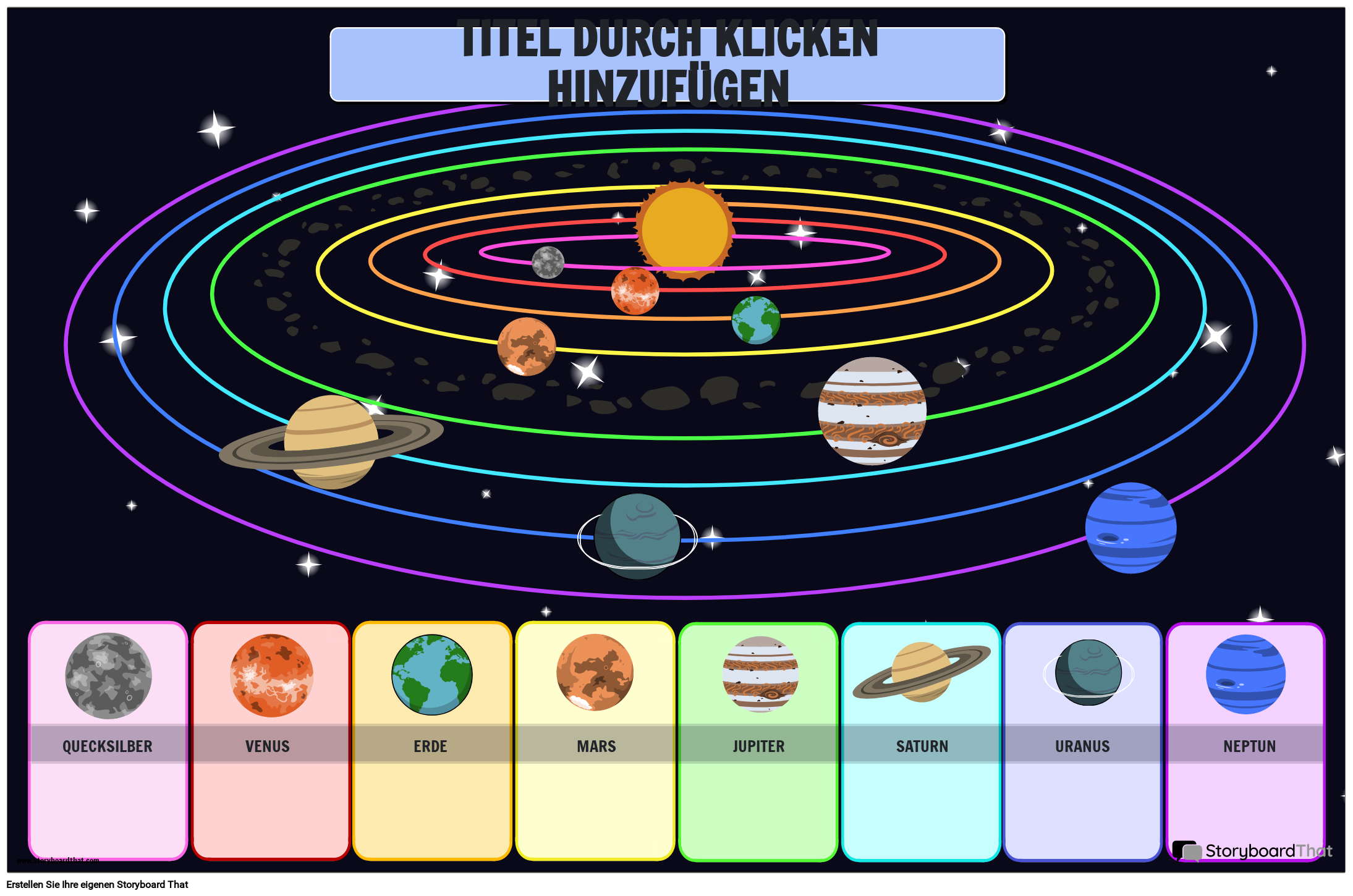 Das Poster Zum Sonnensystem Storyboard By De Examples