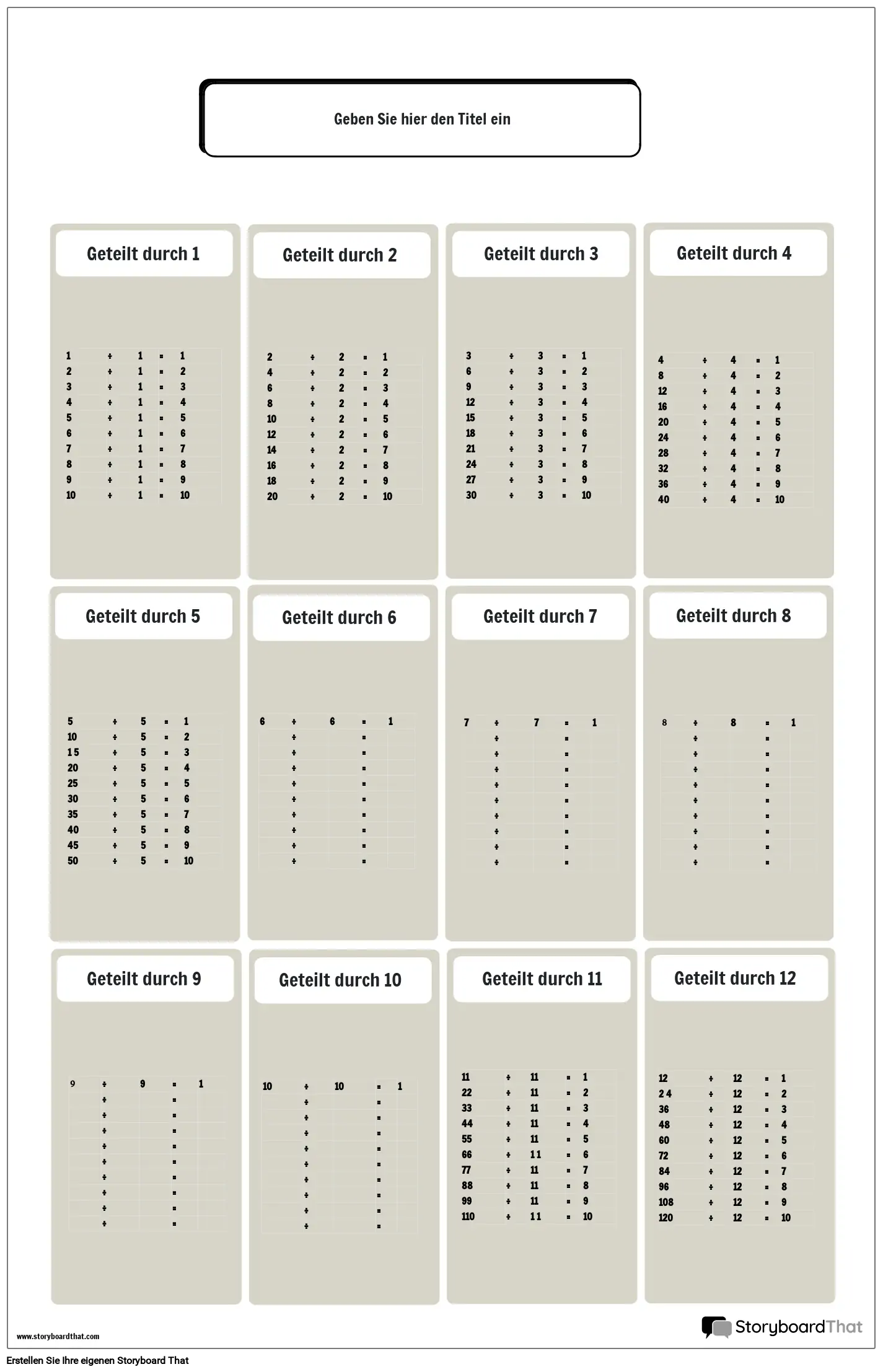 Division-Chart-Poster Storyboard por de-examples