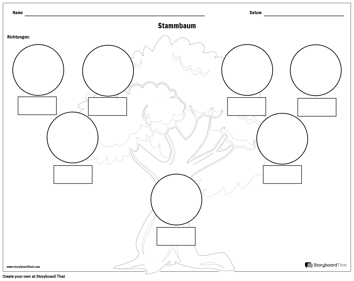 Familienstammbaum Storyboard por de-examples