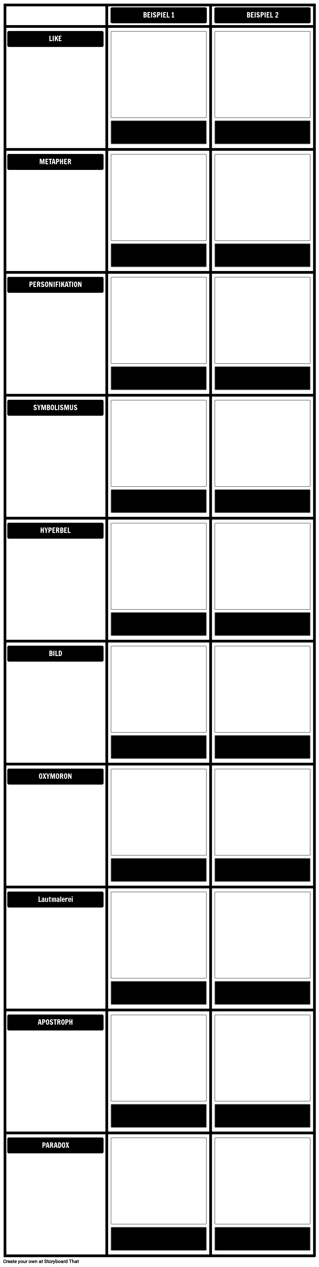 Figurative Sprachschablone Mehrere Beispiele Storyboard figurative-sprachschablone-mehrere-beispiele-storyboard