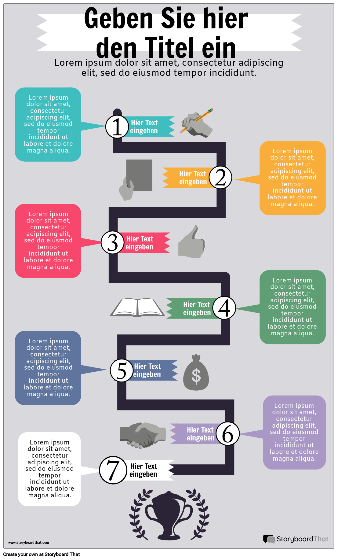 Flussdiagramm Infografik 3 القصة المصورة من قبل De Examples