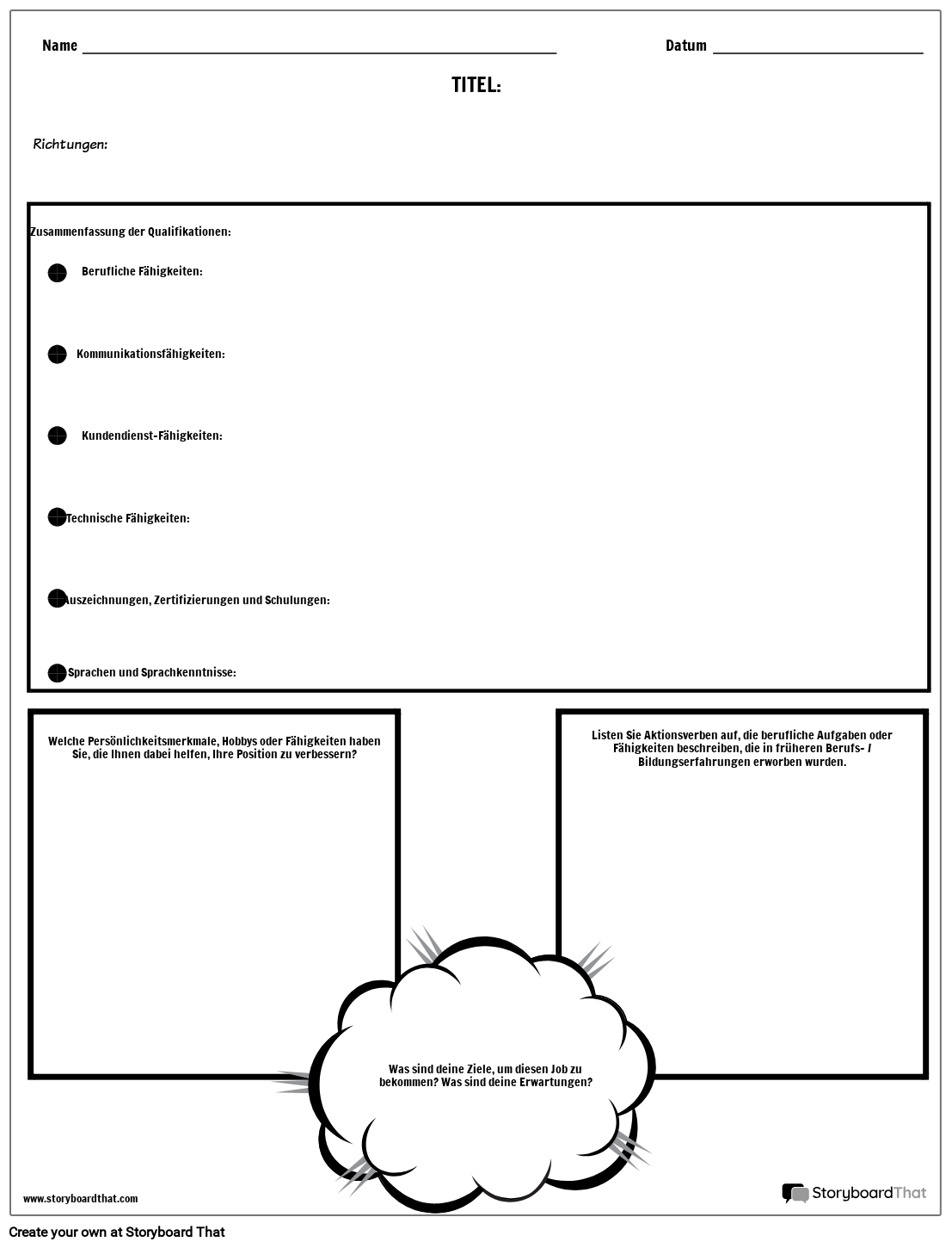 Fortsetzen 2 Storyboard par de-examples