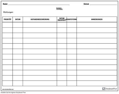 Leere Checklistenvorlage | Erstellen Sie Checklistenvorlagen