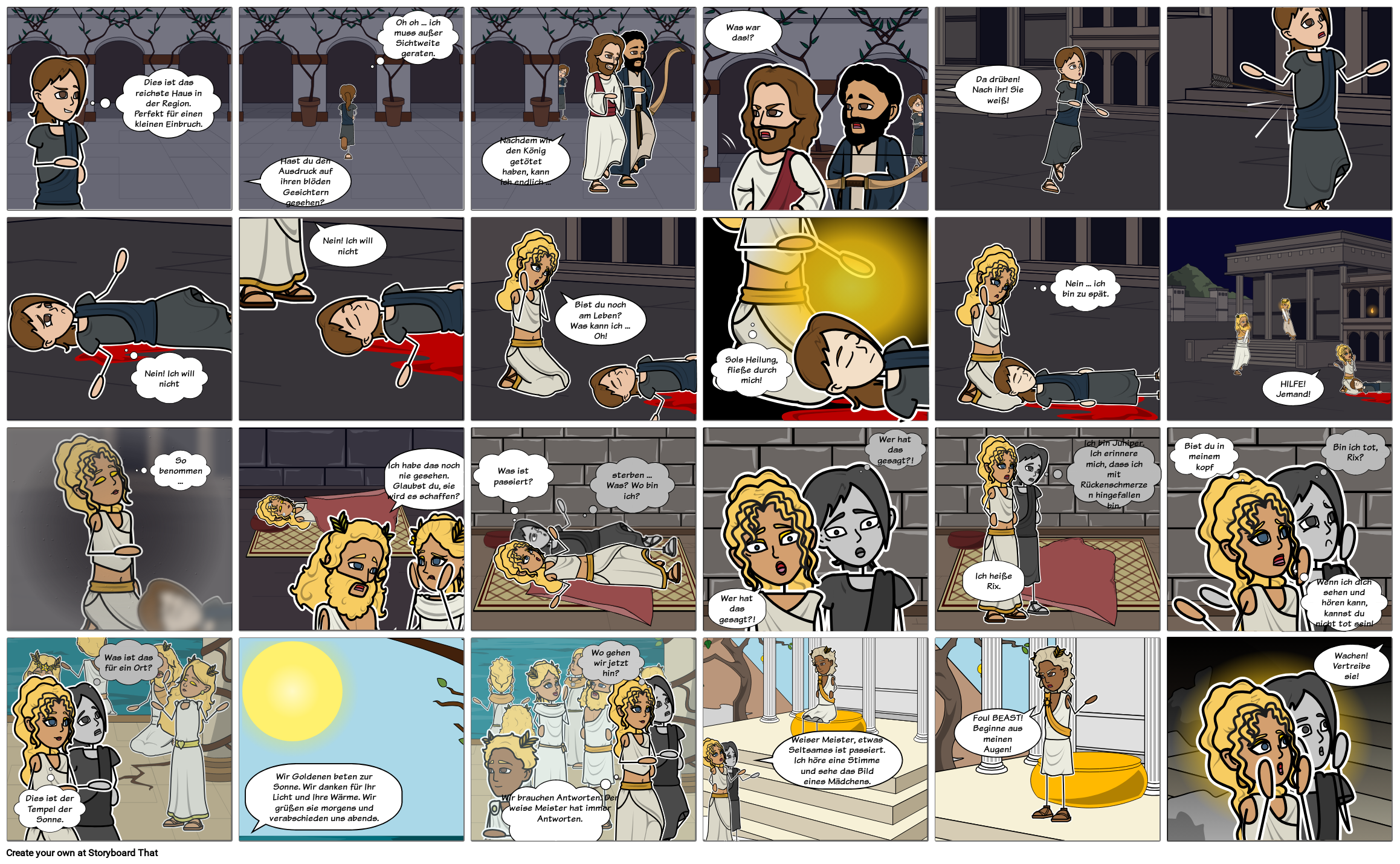Graphic Novel Storyboard Por De examples