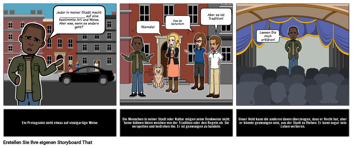 Mensch Gegen Gesellschaft Storyboard por de-examples