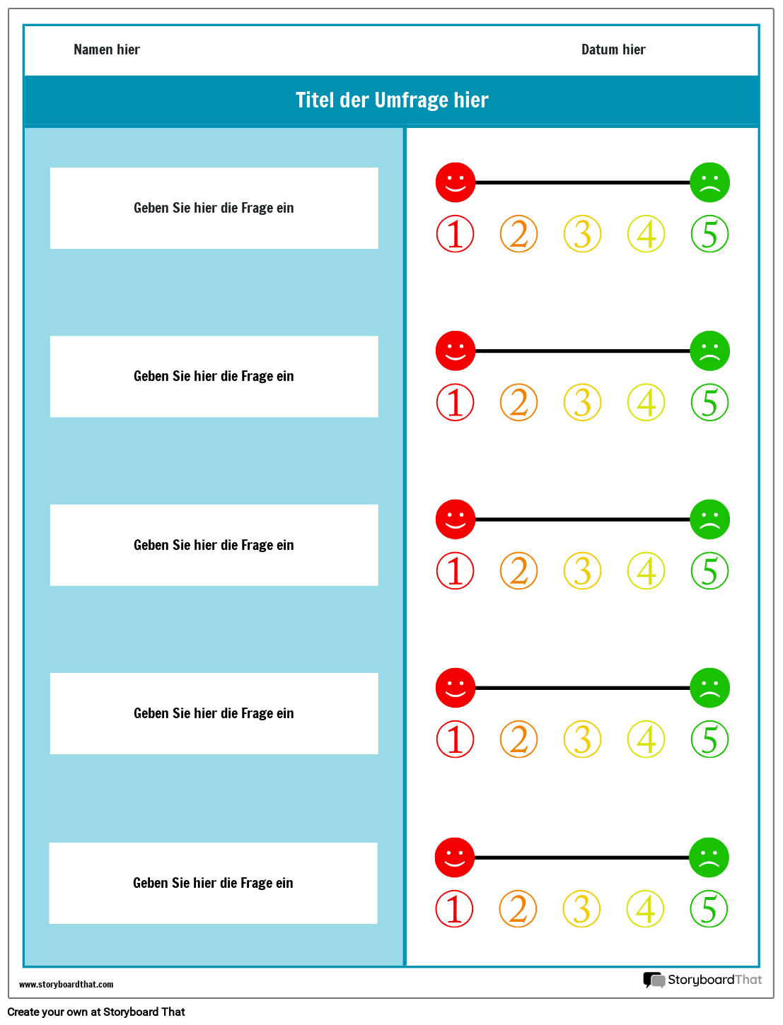 Umfragevorlagen — Survey Maker — Questionnaire Creator | StoryboardThat