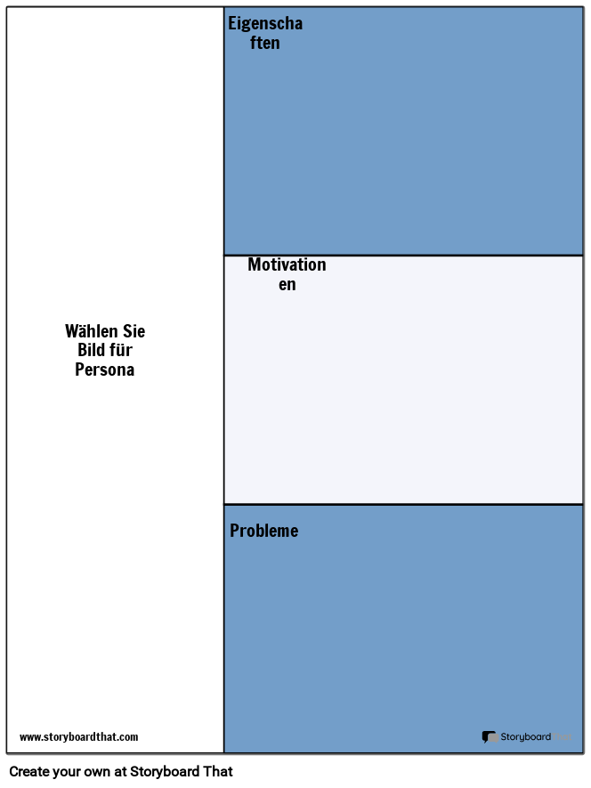 Persona Vorlage Storyboard by de-examples