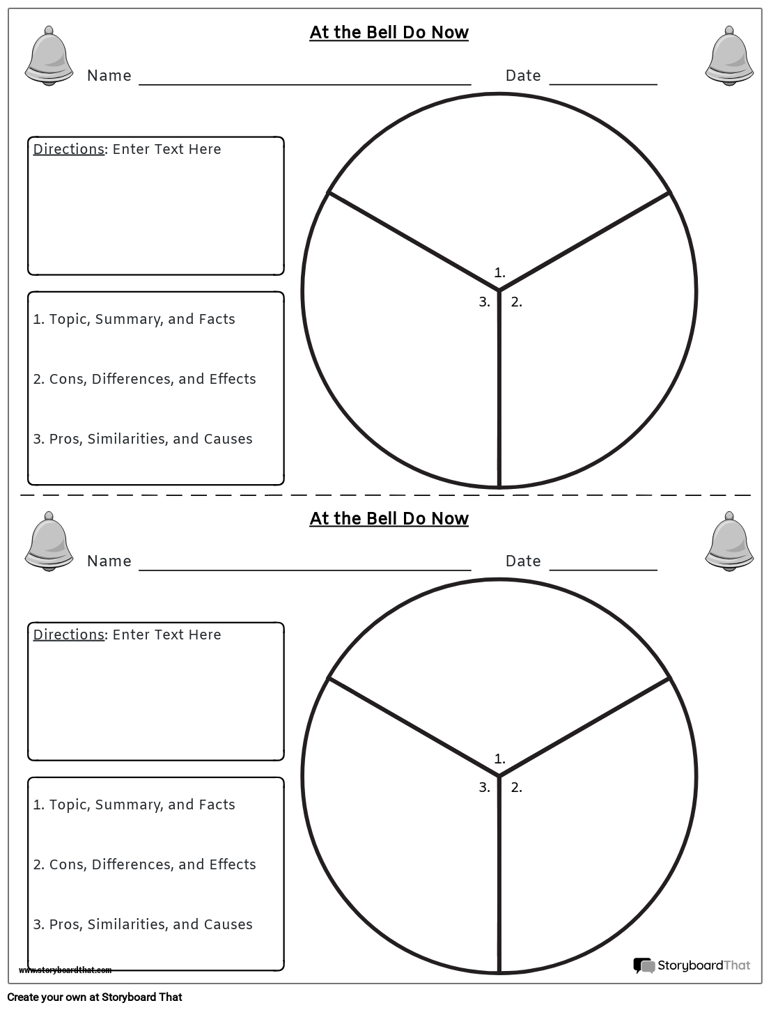 Thema Kontrast Do Now Bell Ringer Storyboard par de-examples