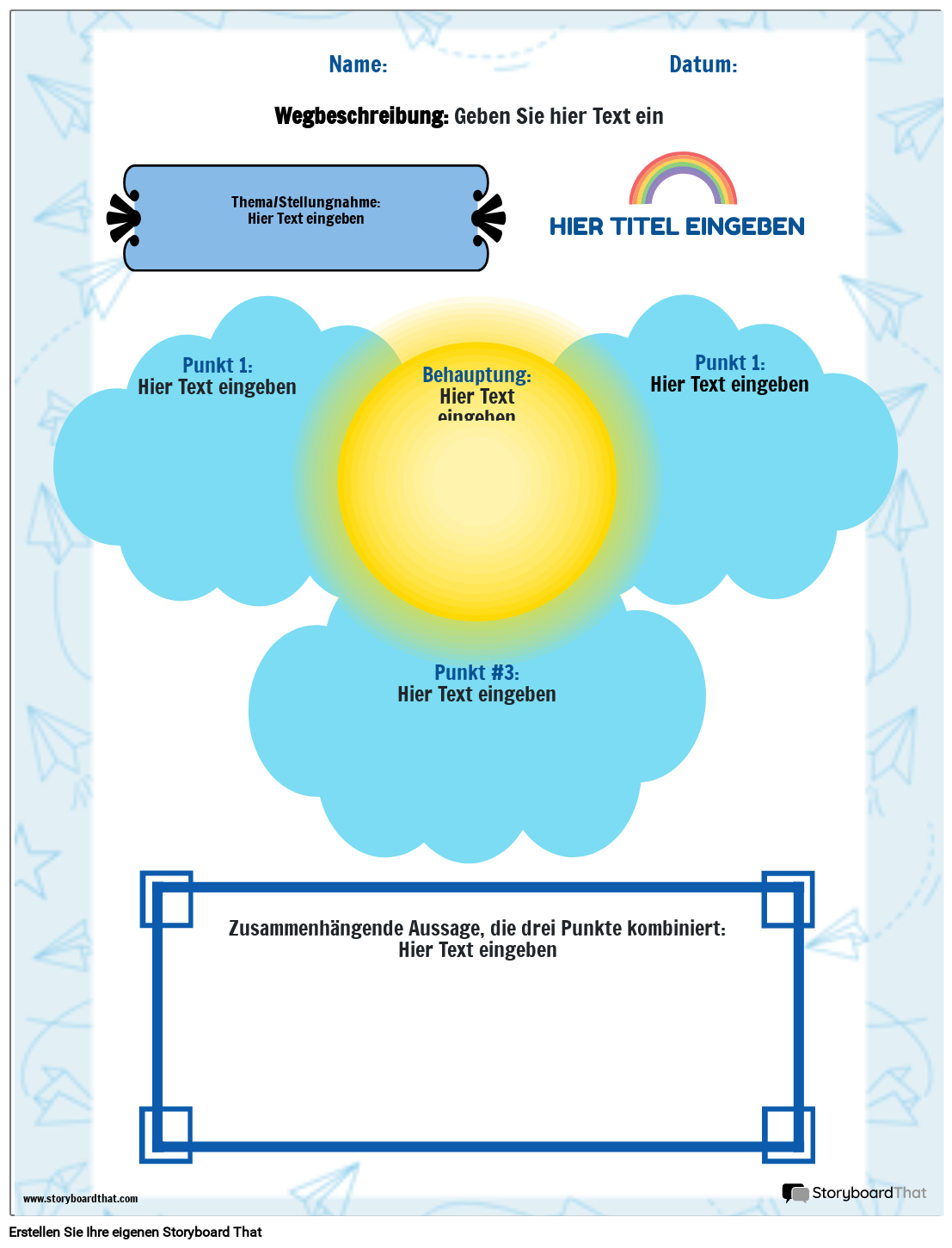 These Statement Sky Theme Storyboard par de-examples