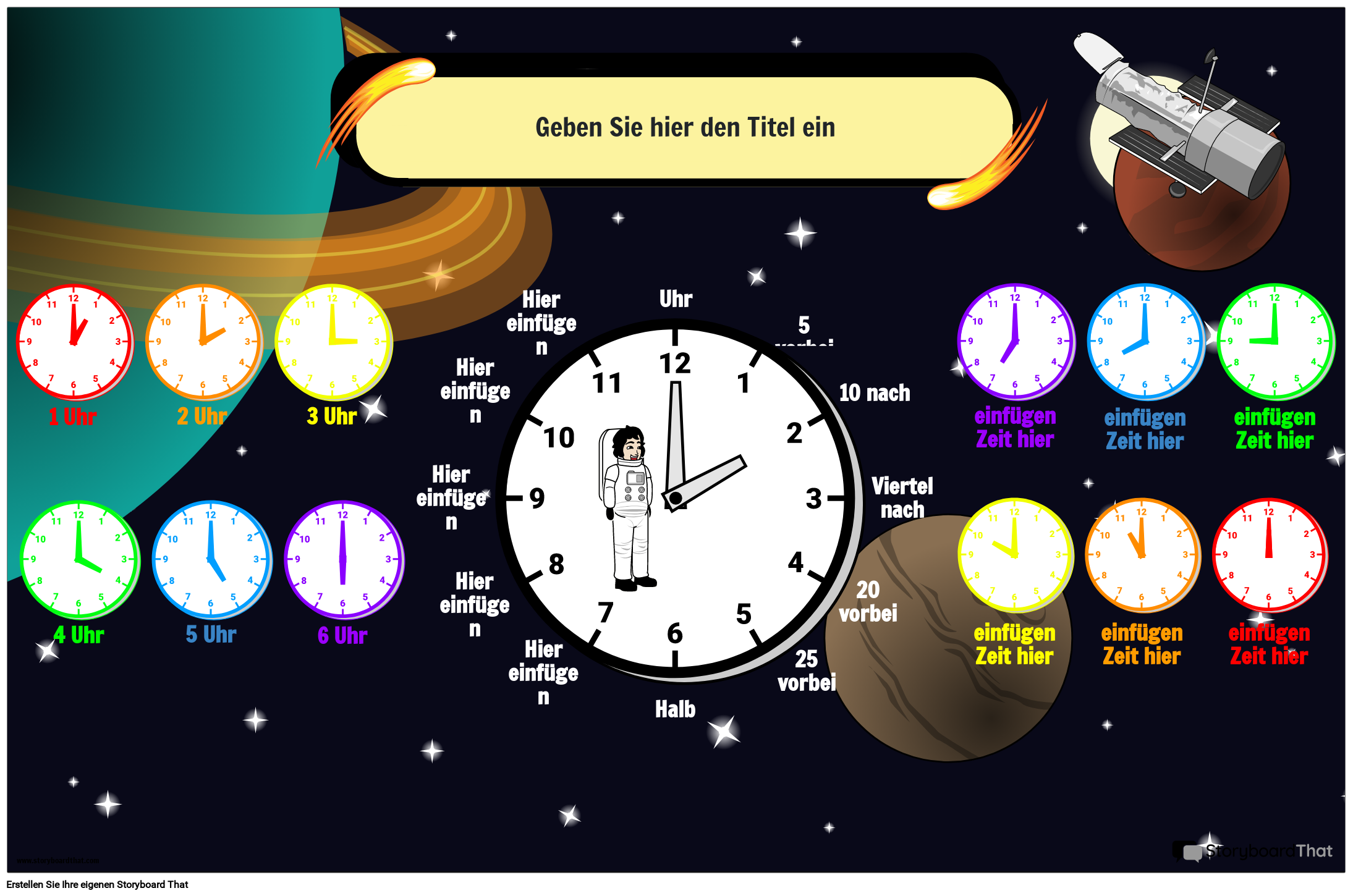 Uhrenposter Mit Weltraummotiv Storyboard Por De examples Uhrenposter Mit Weltraummotiv Storyboard Por De examples