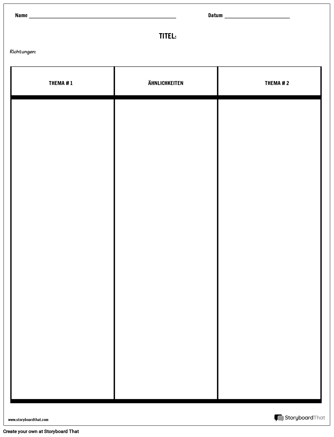 Vergleichen Sie Die Kontrasttabelle Storyboard vergleichen-sie-die-kontrasttabelle-storyboard