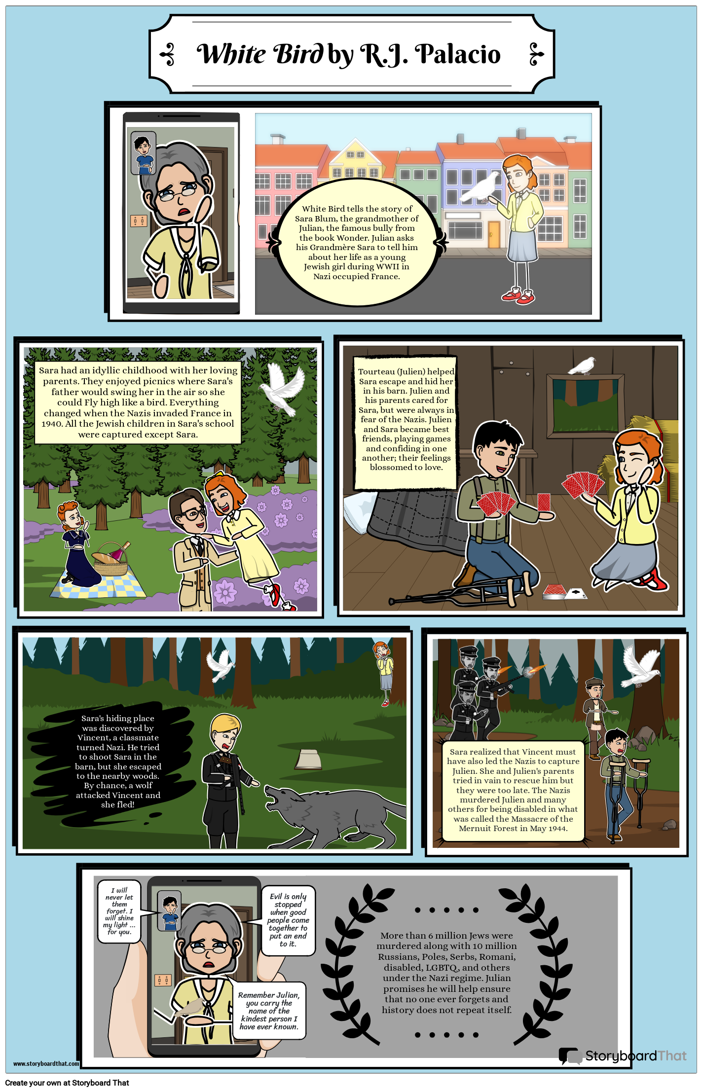 White Bird Graphic Novel-Poster Storyboard par de-examples