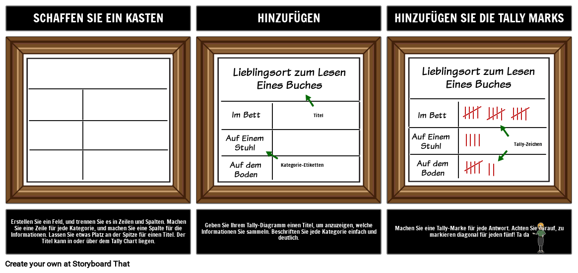 Wie man Eine Tally Chart Storyboard von de-examples