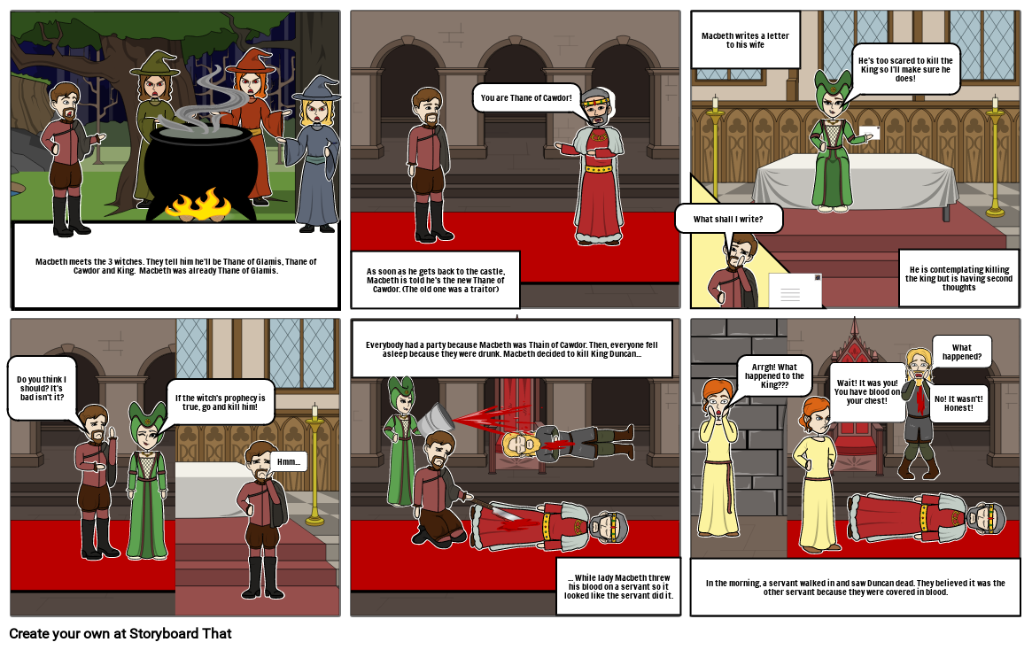 macbeth english Storyboard by de1287d0
