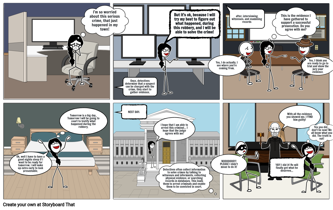A Day in the Life of a detective Storyboard por dedc3951