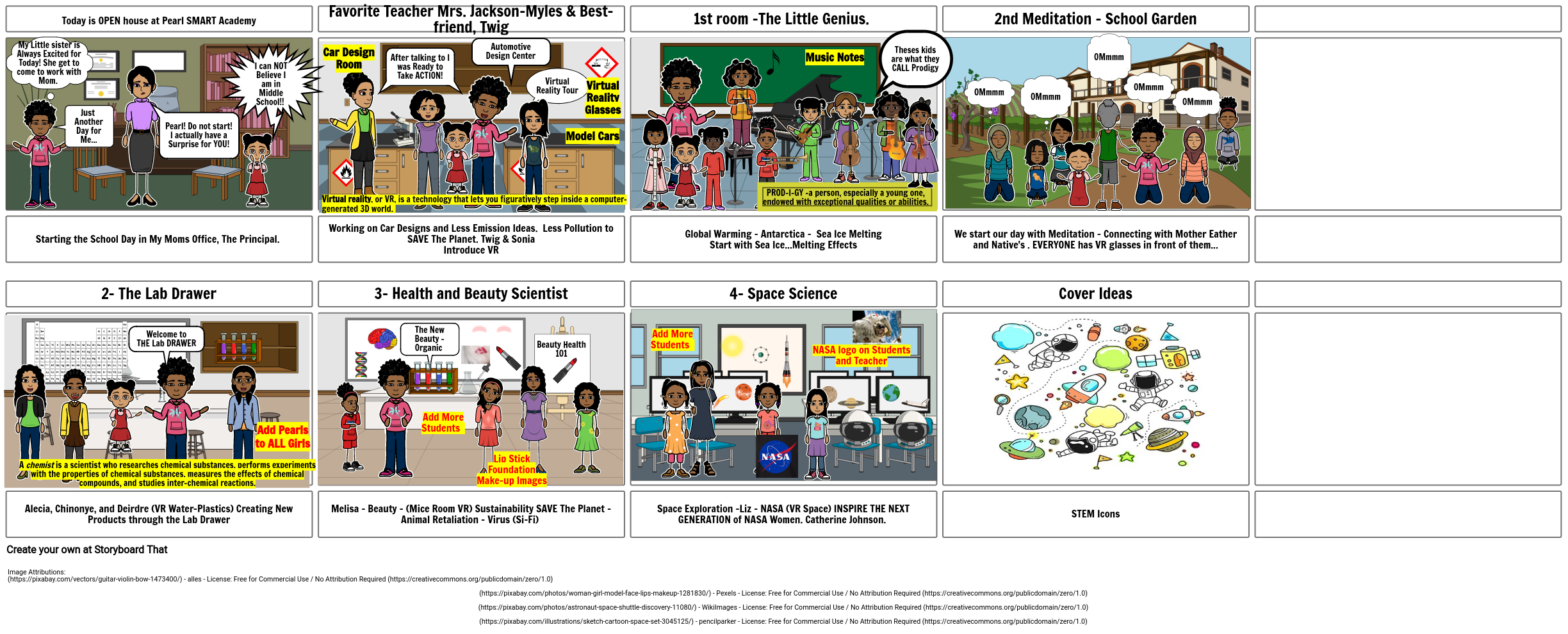 STEM Scenes - 1 -3 Storyboard por dee_pearl
