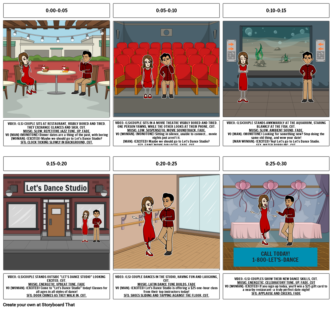 Let's Dance Studio Storyboard by df347dcd