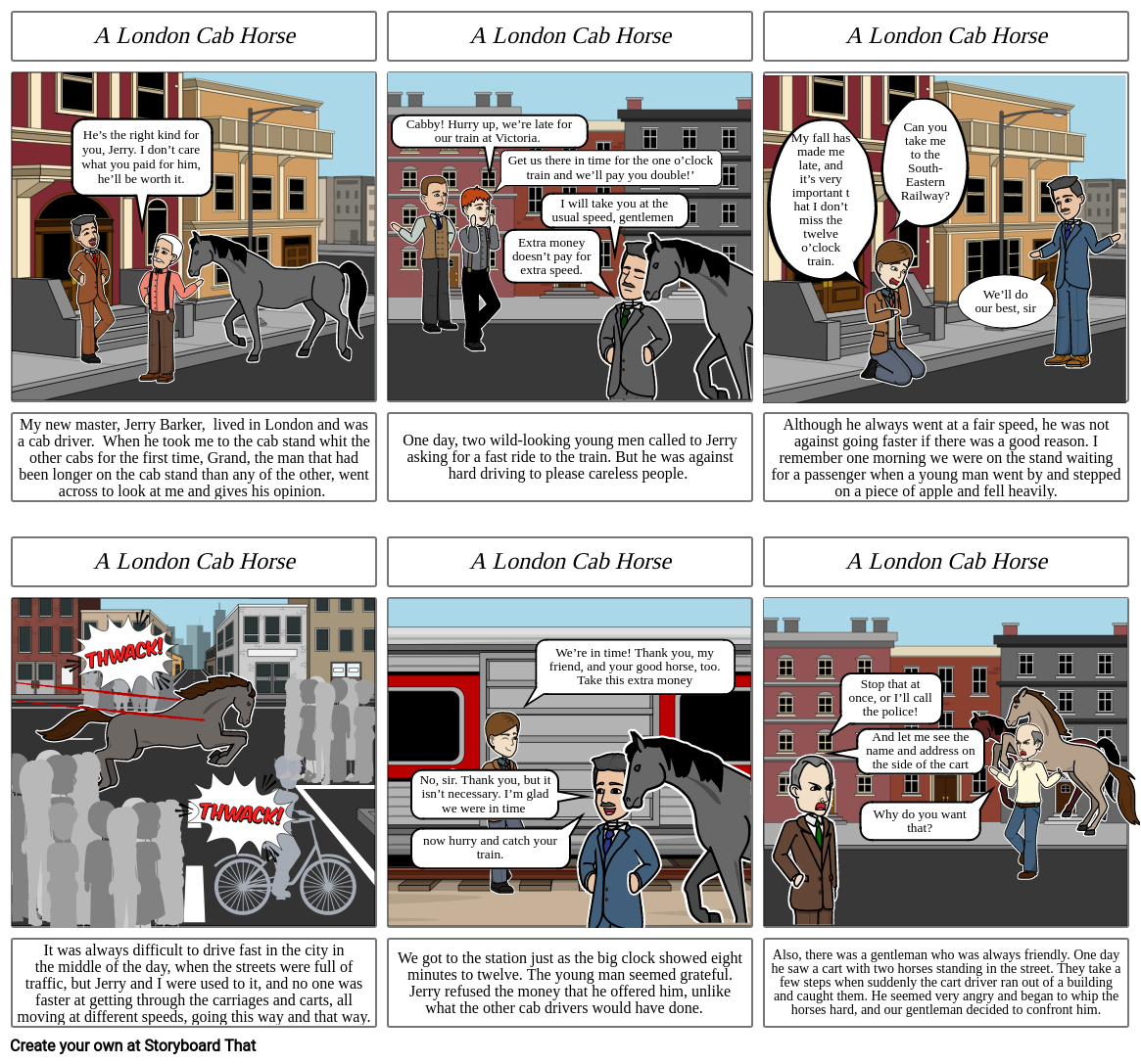 A London Cab Horse Storyboard por df442c6c