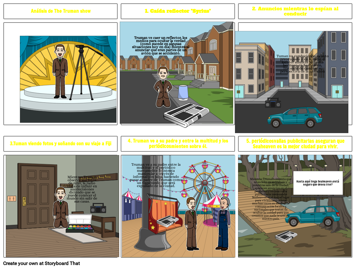 The Truman show Storyboard by dfbbbe8a