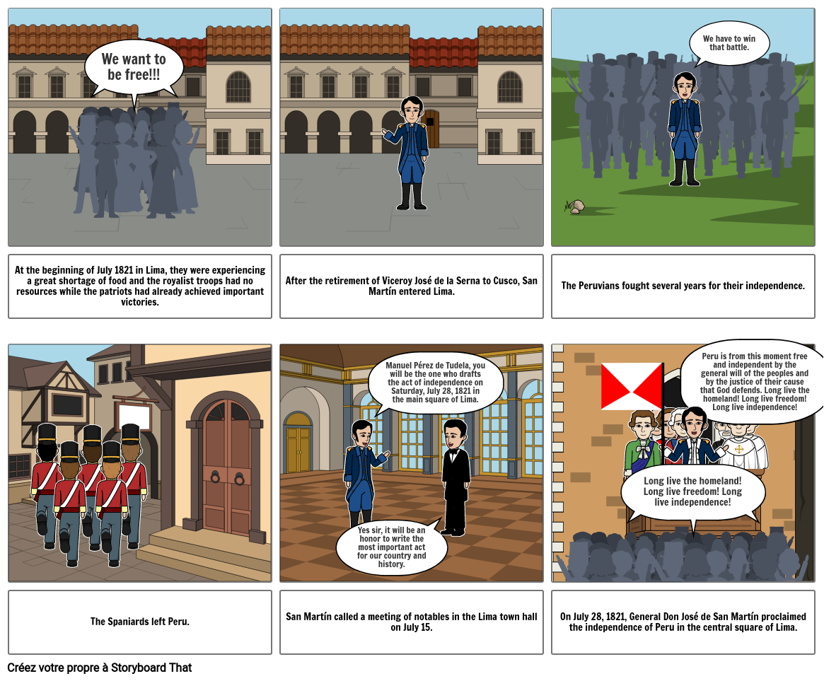 Independence of Peru Storyboard por dfce3cd0