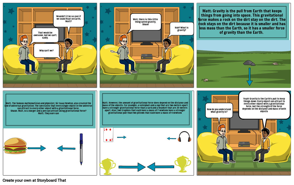 DISCOVERY OF GRAVITY Storyboard by dfd5e900
