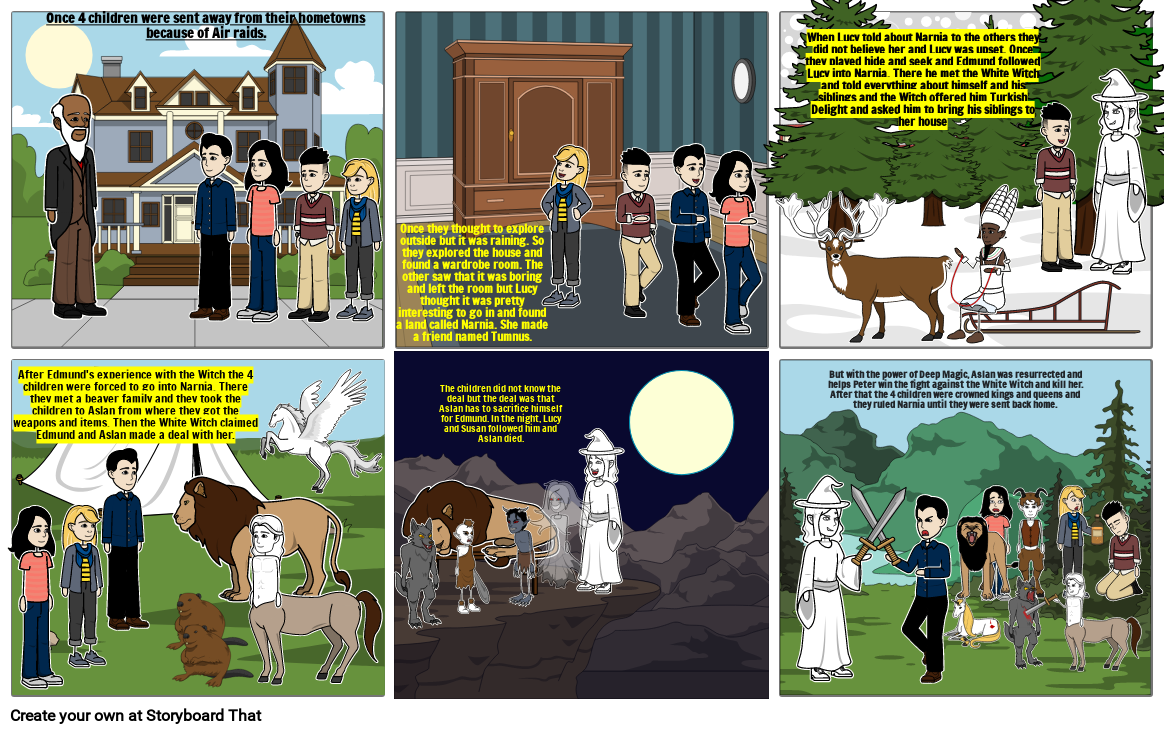 The Lion, The Witch and The Wardrobe. Storyboard