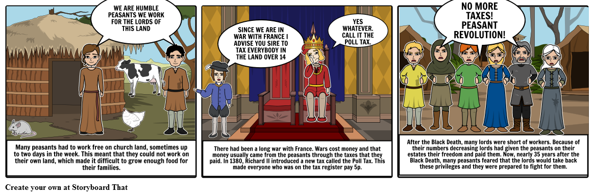 Peasants revolt Storyboard by dora990am