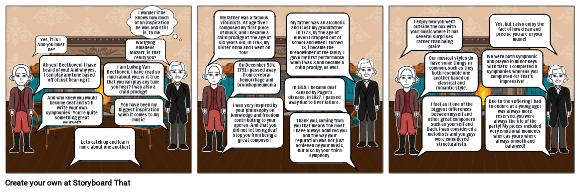 Mozart vs Beethoven Storyboard par dsmith42
