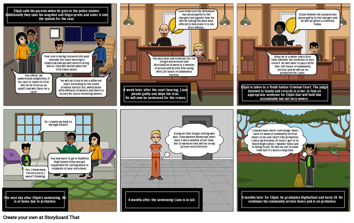 Criminal Justice Process StoryBoard Storyboard