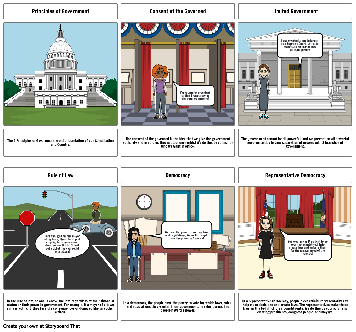 Principles of Government Storyboard Storyboard