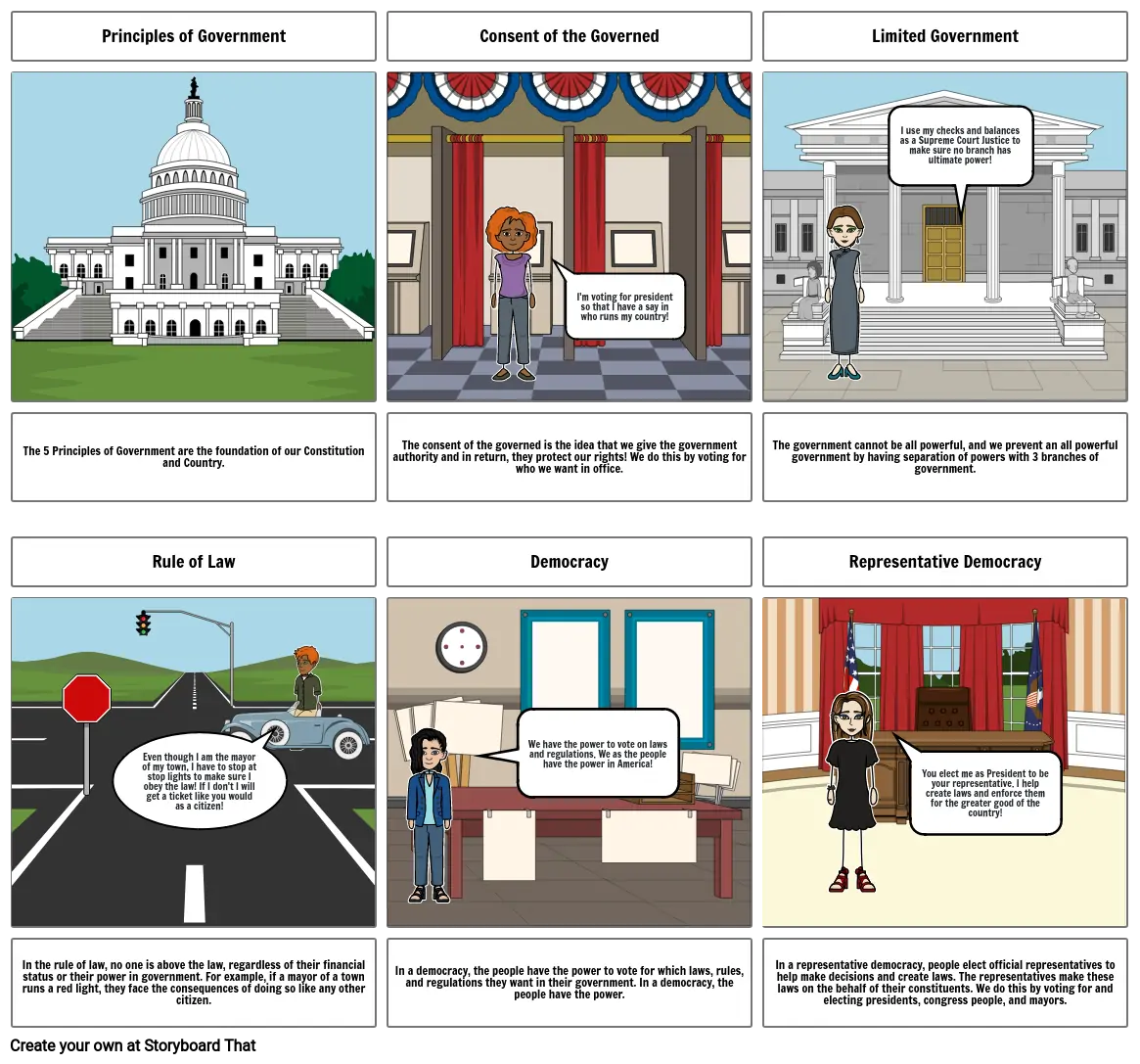 Principles of Government Storyboard Storyboard