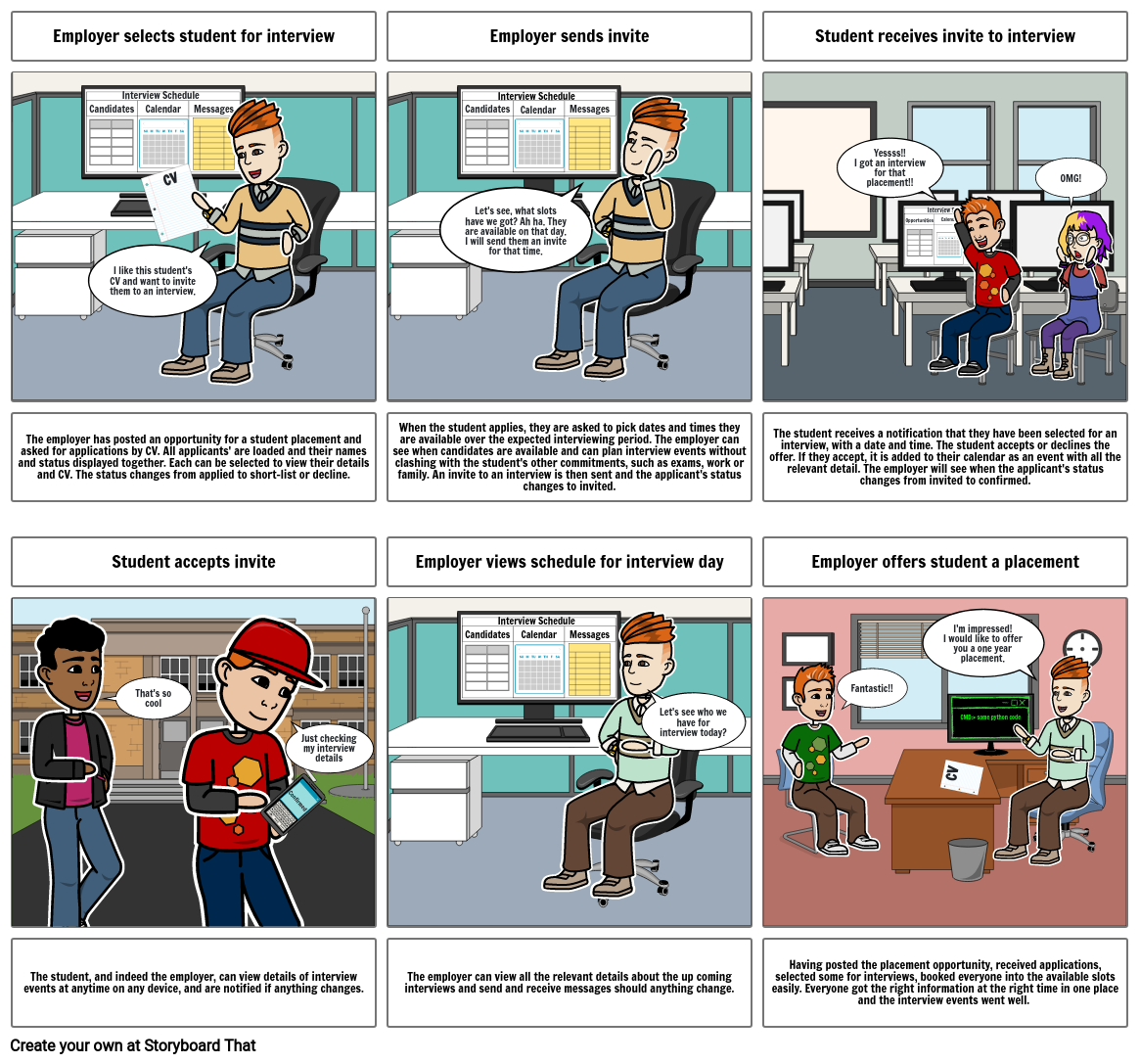 Employer Manages Interviews for Placement Students Employer Manages Interviews for Placement Students