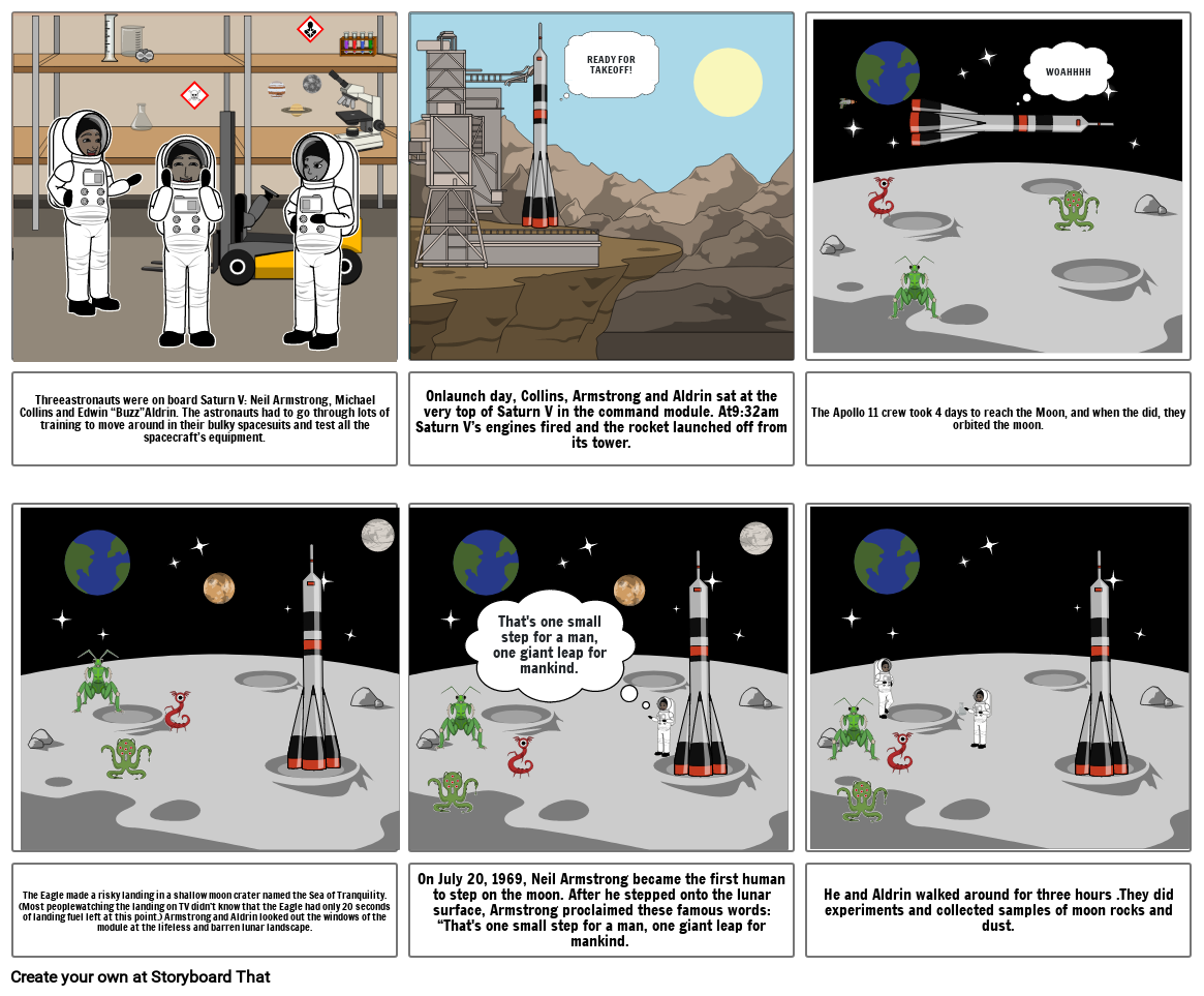 Man on the Moon Storyboard por e-m-long-student-saintkentigern-com