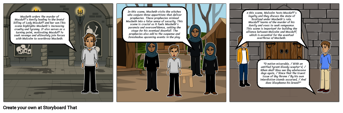Story OF Macbeth Storyboard by e0a07dc4