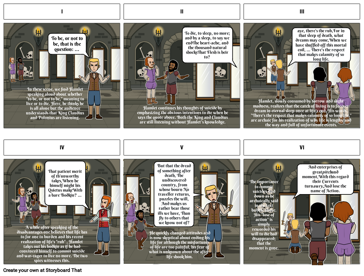 hamlet's soliloquy Storyboard por e2032456