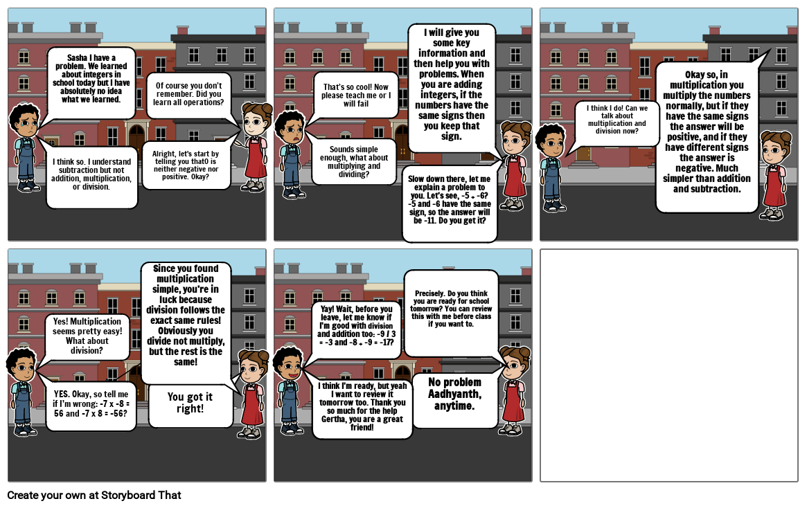 Itegers Comic Strip Storyboard par e2104527