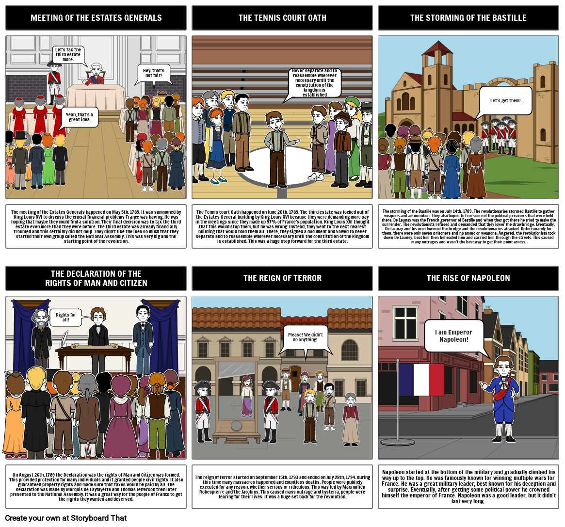 French Revolution Storyboard Storyboard por e257239b