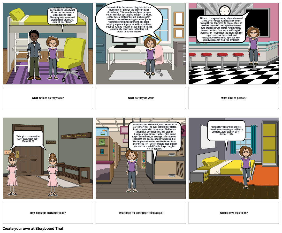 The Vanishing Half Storyboard Storyboard by e25e4104