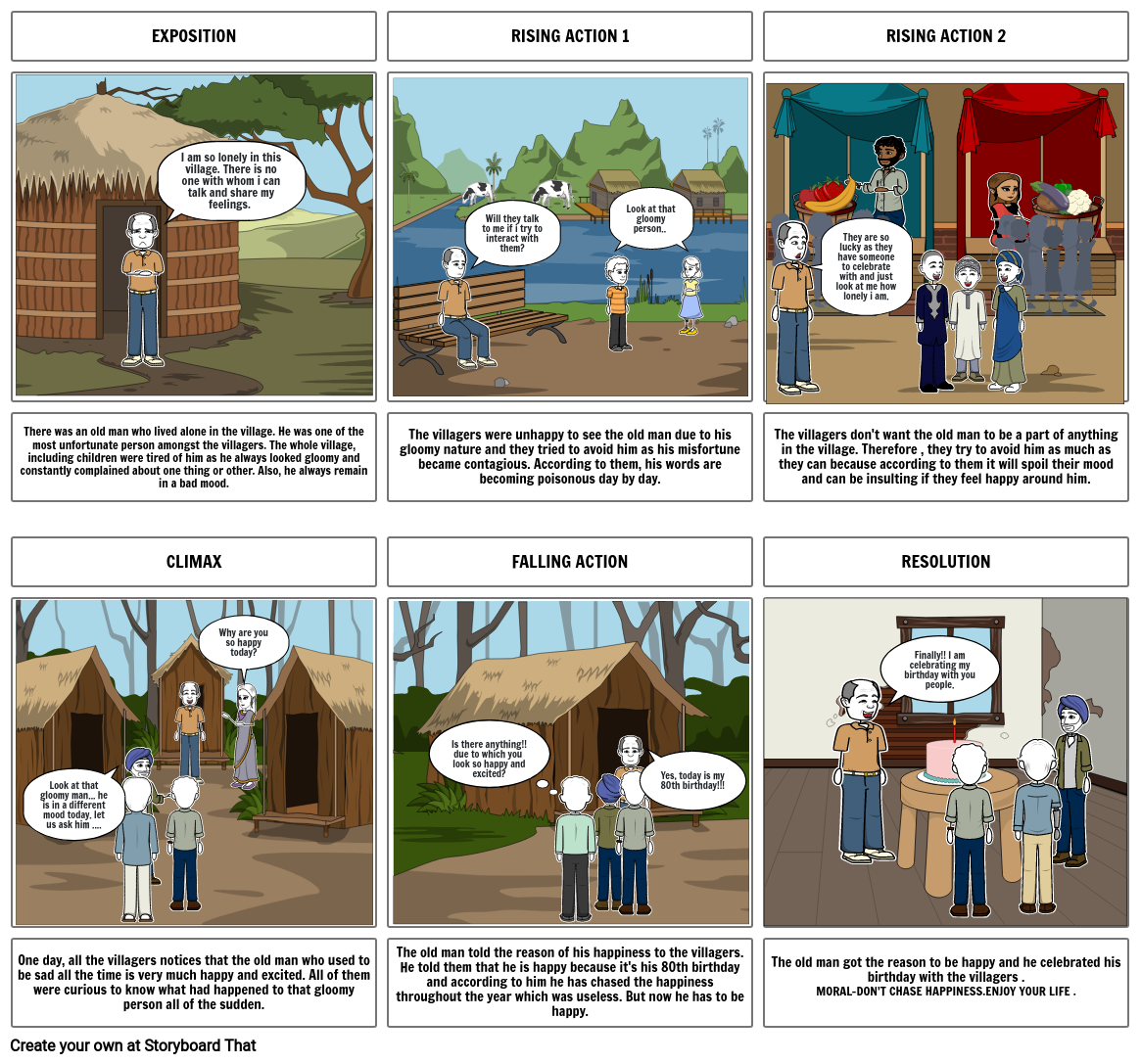 An Old Man Lived In The Village Storyboard By E2727f6a An Old Man Lived In The Village Storyboard By E2727f6a