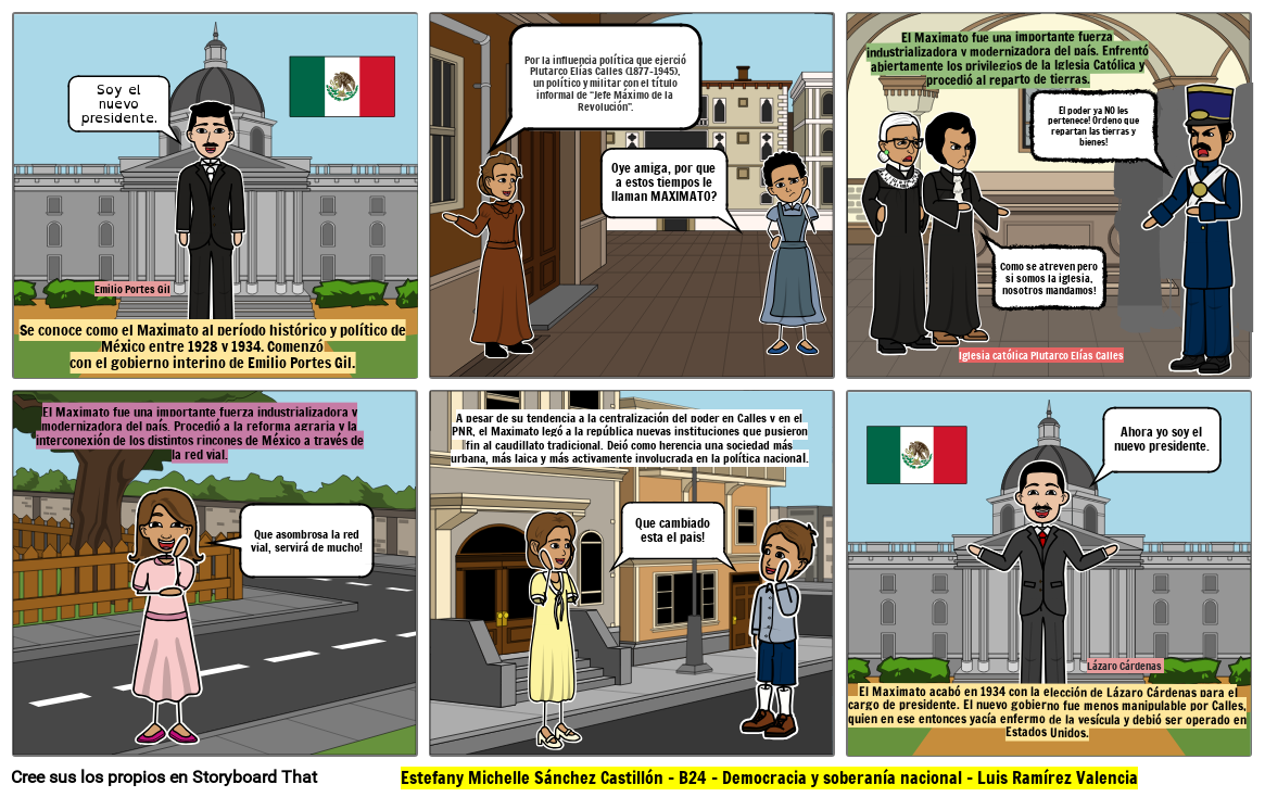 LOS 20 AÑOS DEL MAXIMATO Storyboard por e2aa44f4