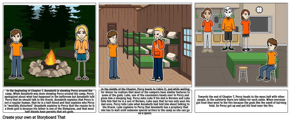 Chapter 7 of Percy Jackson and the Olympians Storyboard