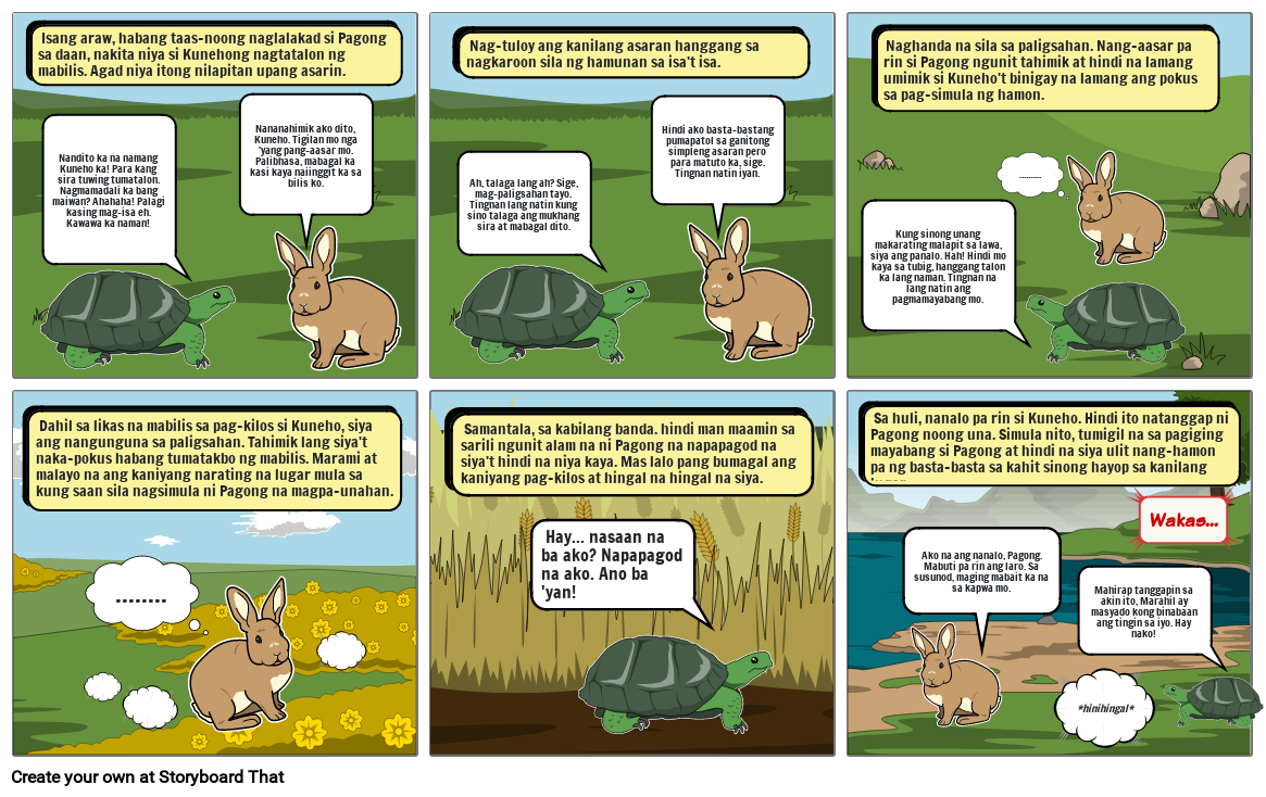 Pagong at Bunny Storyboard par e2e858b4